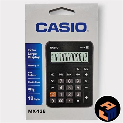 Casio Original Calculator Extra Large Display 12 Digits Mx 12b Shopee Philippines