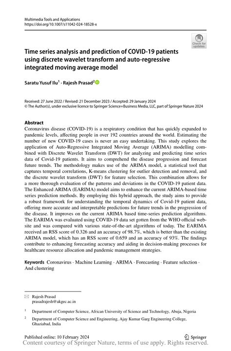 Time Series Analysis And Prediction Of COVID 19 Patients Using Discrete