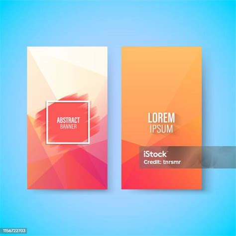 추상 화려한 기하학적 삼각형 수직 현대 카드 템플릿 페인트 스트로크 벡터 삽화 Eps 파일 0명에 대한 스톡 벡터 아트 및 기타 이미지 Istock