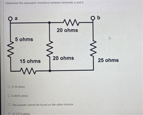 Solved Determine The Equivalent Resistance Between Terminals