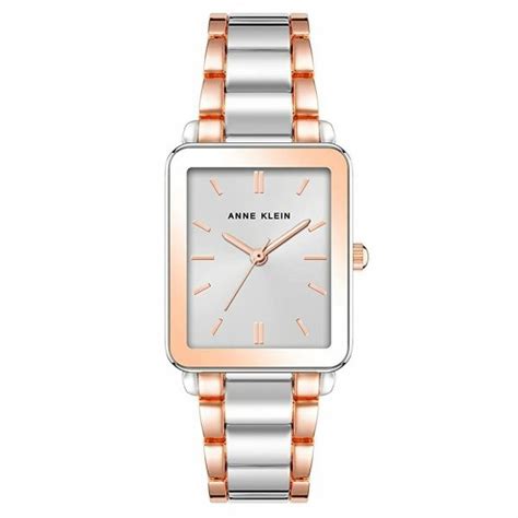 Anne Klein 여성용 팔찌 시계 실버 로즈 골드 일본어 티몬
