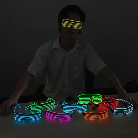 Led Neon Party Glasses Flashing Shutter Rave Eyewear For Halloween