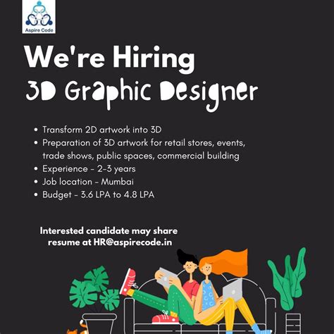Aspire Code On Linkedin Hiring 3dgraphicdesigner Graphicdesignerjob Jobopening Mumbaijobs