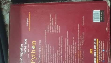 Buy Computer Science With Python Class 11 Preeti Arora Bookflow