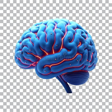 Futuristic Digital Visualization Of Brain With Neural Networks And Synapses Isolated On A