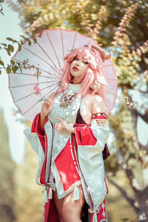Self My Yae Miko Cosplay Ig Lovelesshideki Ryaemiko