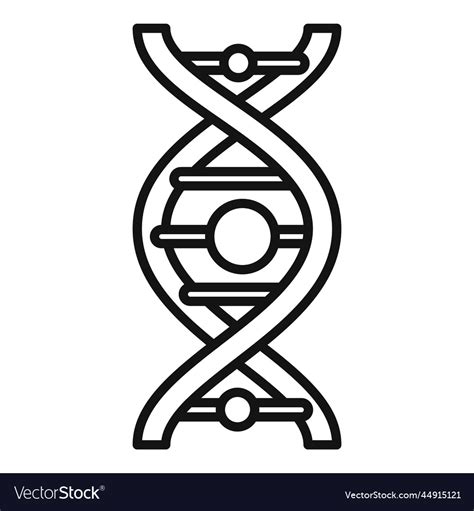 Dna Icon Outline Lab Scientist Royalty Free Vector Image