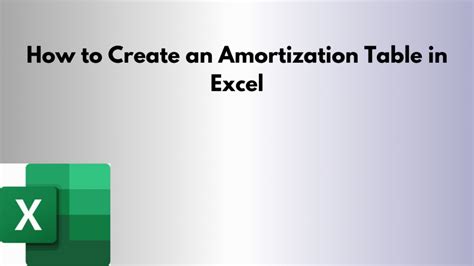 Build Amortization Chart Basic Excel Tutorial