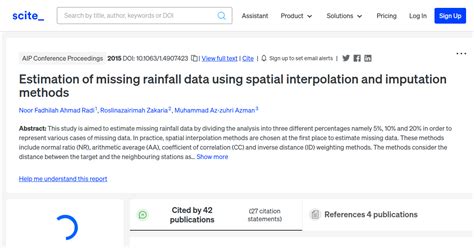 Estimation Of Missing Rainfall Data Using Spatial Interpolation And Imputation Methods