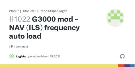 G Mod Nav Ils Frequency Auto Load Issue Working Title Msfs Mods Fspackages