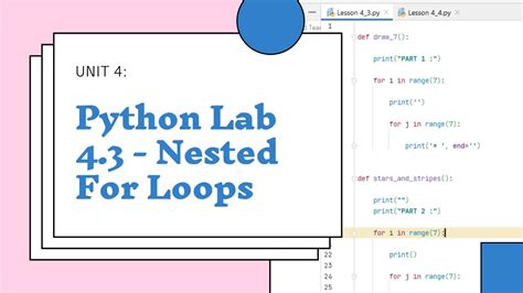 Python Lesson Lab Nested For Loops YouTube