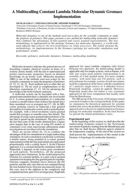 Pdf A Multiscalling Constant Lambda Molecular Dynamic Gromacs Implementation