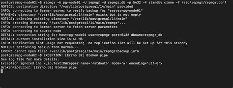 standby clone from barman error · issue 729 · enterprisedb repmgr · github