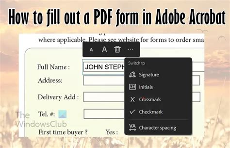 How To Fill Out A PDF Form In Adobe Acrobat