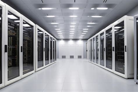 Premium Photo Modern Bright Server Room Technology Infrastructure Data Center Ar C V