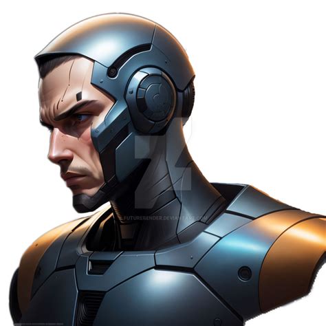 Male Android Face Side By Futurerender On Deviantart