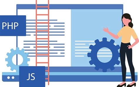 Girl Doing Php And Js Coding Stock Illustration Download Image Now