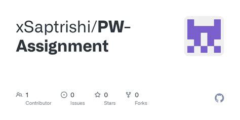 github xsaptrishi pw assignment