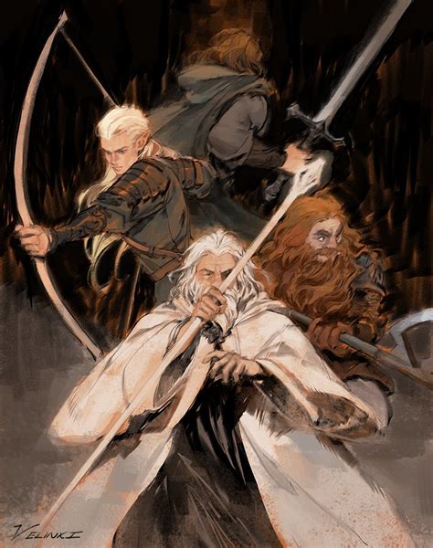 Velinxi Aragorn Gandalf Gimli Legolas The Lord Of The Rings