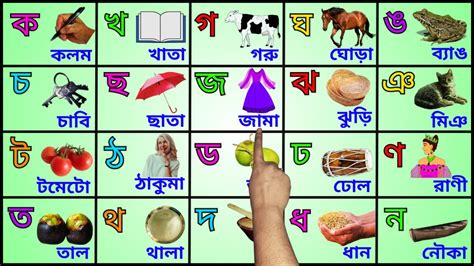 কয় কলম খয় খাতা ছবি দেখে ব্যঞ্জনবর্ণ শিখি কখগঘঙ বাংলা