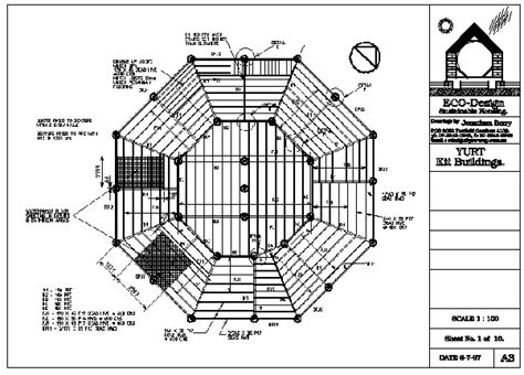 Octagonal Yurt Building Plans Kit