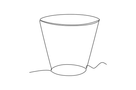 연속 한 선 그리기 절두체 원뿔 기하학적 도형 개념 개념 단일 선 그리기 디자인 벡터 그래픽 그림 프리미엄 벡터