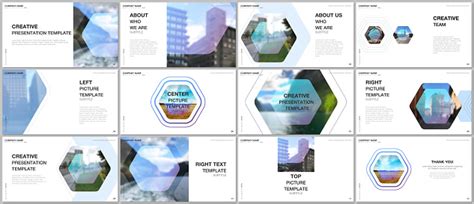 프리젠 테이션 디자인 벡터 템플릿 프리젠 테이션 슬라이드 전단지 브로셔 커버 디자인 인포 그래픽 보고서를위한 다목적 템플릿 육각형과 기업 정체성 비즈니스 개념 배경 육각형에