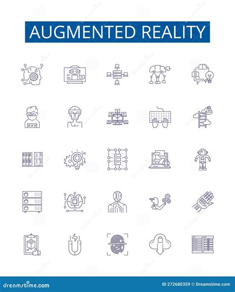 Augmented Reality Line Icons Signs Set Design Collection Of Augmented Reality Ar Technology