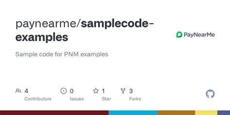 Github Paynearmesamplecode Examples Sample Code For Pnm Examples