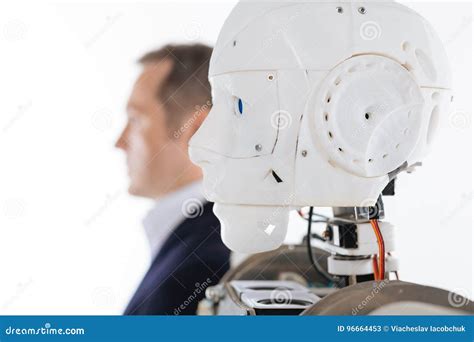 Profile Picture Of A Robot And Its Prototype Stock Image Image Of