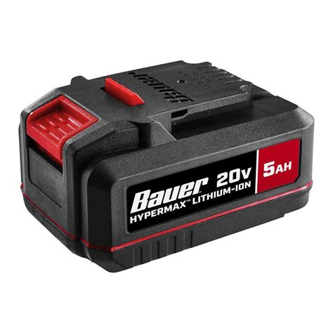 Bauer Tools 1907c B 20v Hypermax Lithium 5 0 Amp Hour High Capacity