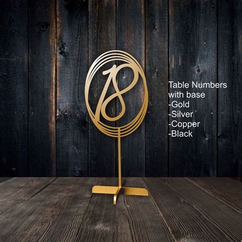 Circle Table Numbers Etsy