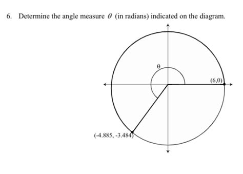 Solved 6 Determine the angle measure θ in radians Chegg com