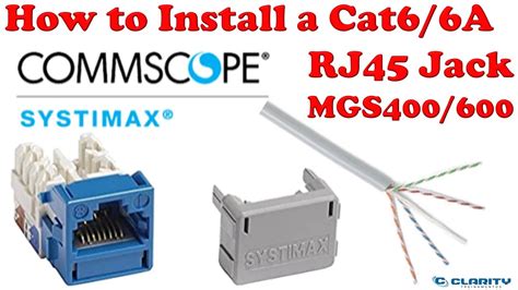How To Install A Systimax Cat6cat6a Jack Mgs Series On An Utp Cable