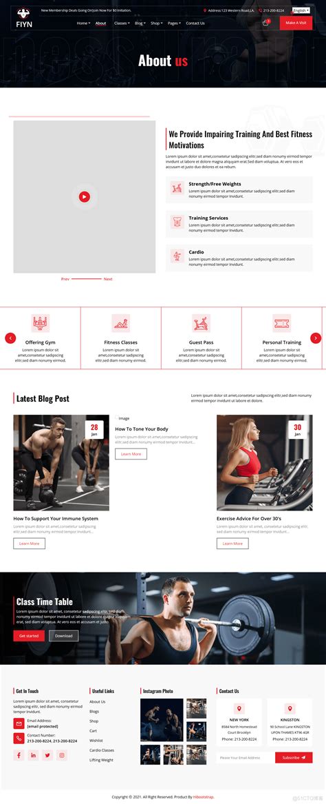 Web课程设计——健身俱乐部健身器材网站模板24页htmlcssjavascript Csdn博客