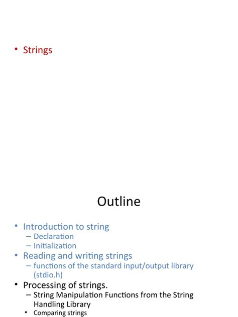 Fundamentals Of String Handling In C Programming Pdf String