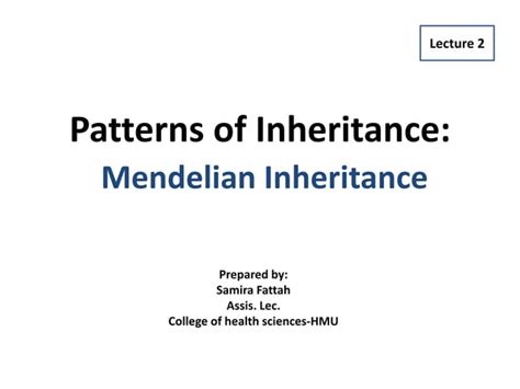 Patterns Of Inheritance Mendelian Inheritance Pptx Gardening Home And Garden