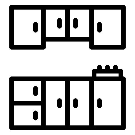 Cabinet Line Icon 27000193 Vector Art At Vecteezy