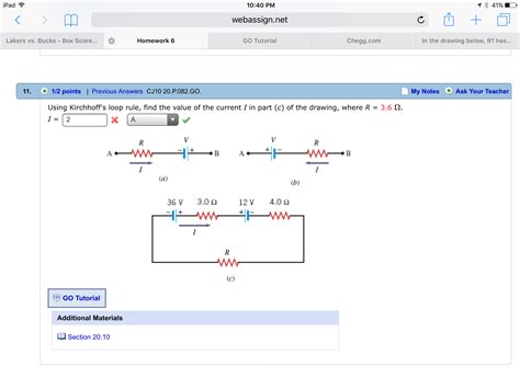 solved using kirchhoff s loop rule find the value of the