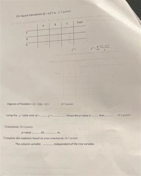 solved question 6 5 points the following table contains