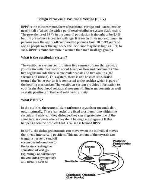 Bppv Exercises Handoutpdf