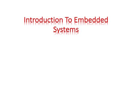 Introduction To Embedded Systems Embedded System Stuvia Us