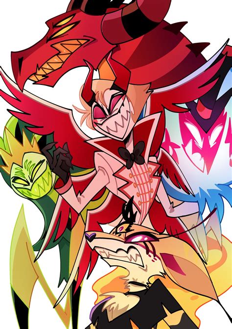 Lucifer Morningstar Beelzebub Asmodeus Mammon And Satan Hazbin Hotel And 1 More Drawn By