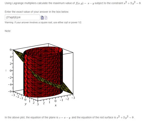 solved using lagrange multipliers calculate the maximum