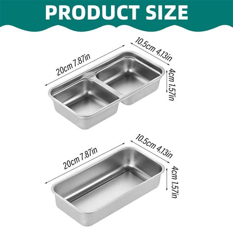 Vgfvfskga Bento Box Lunchables Containers 8 X 4 X 1 5 Stackable Food Storage With Lid Sauce