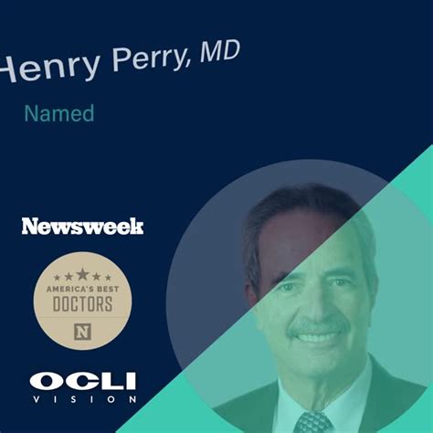 Ocli Vision On Linkedin 🌟 We Wanted To Congratulate Henry Perry Md