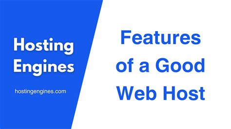 10 Essential Features Of A Good Web Host In 2025 Hostingengines