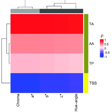 Correlations Between Image Data And Chemical Data Heatmap A Different Download Scientific