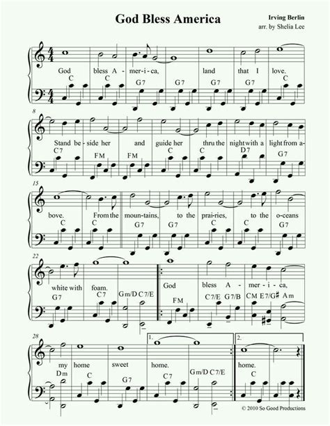 God Bless America Inspiring Hymn Music